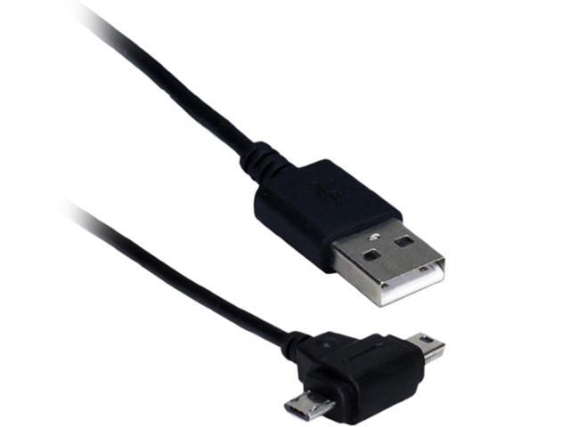 QVS 3ft USB 2-in-1 Sync & 2.1Amp Charger Cable for Smartphone & Tablet ...