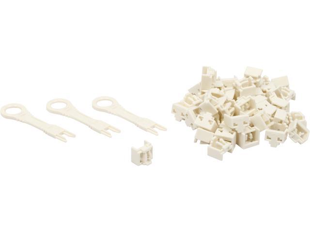 NTW NL-PBK50-WH net-Lock™ Locking RJ45 port/dust blocker with color ...