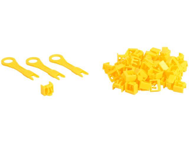 NTW NL-PBK50-YL net-Lock™ Locking RJ45 port/dust blocker with color ...