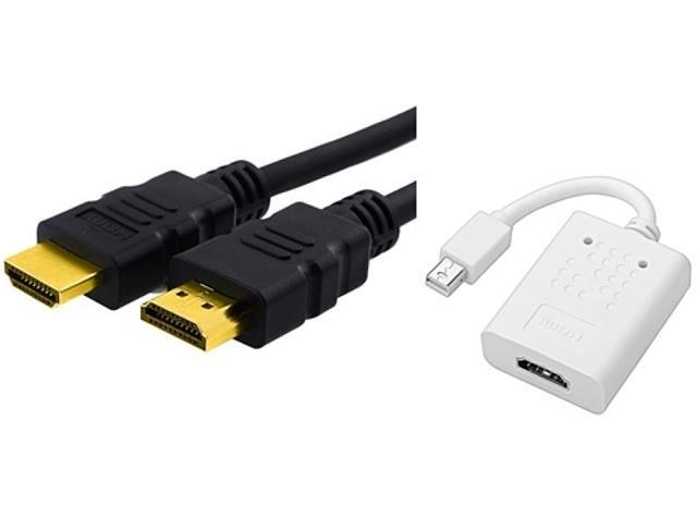 Insten 675490 6 ft. Mini DisplayPort-HDMI Adapter + 6' HDMI Cable For ...