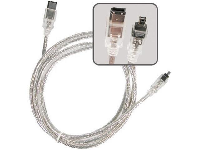 Insten 1044528 6 ft. 2X IEEE 1394 Firewire Cable 6 pin - 4 pin M / M ...
