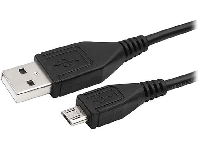 Insten 1131956 Black 1X Micro USB 2-in-1 Data Charging Cable - Newegg.com