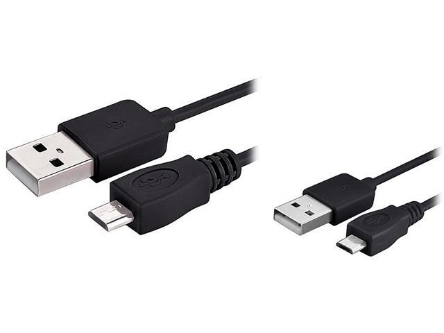 Insten 1542123 Micro USB 2- in-1 Cable Black - Newegg.com