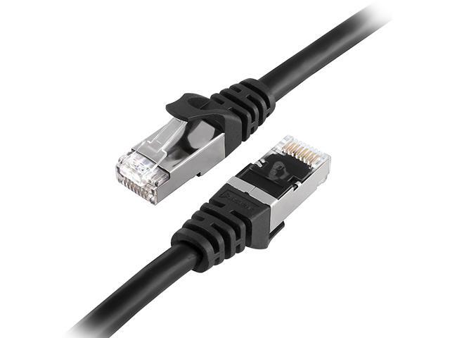 Insten 2120675 50 ft. Brand New Black Category 7 Cat7 RJ45 LAN Network ...
