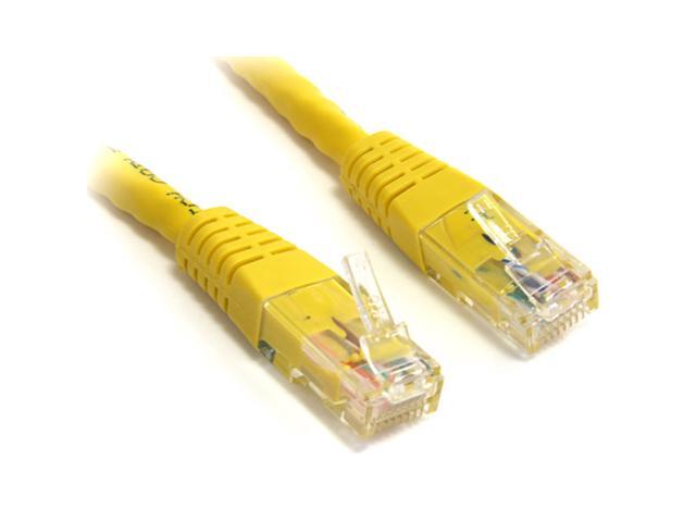 StarTech.com 10 ft Cat 6 Yellow Molded Gigabit Crossover RJ45 UTP Cat6 ...