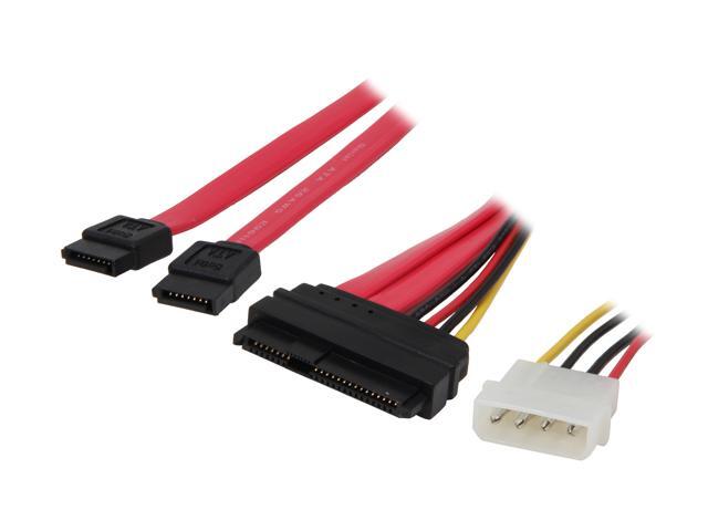 SNT Model SNT-CB29SS27P 25" 29pin SAS to 2 x 7pin SATA w/ 4pin Molex ...