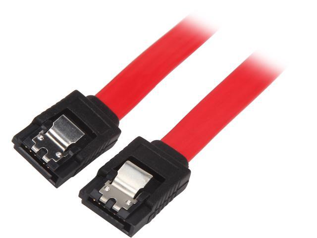 VCOM VC-SATA12 1 ft. SATA II Red Cable with Locking Latch - Newegg.com