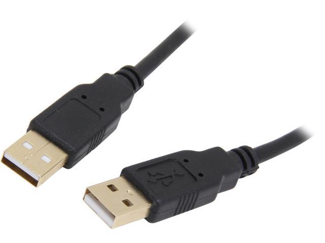 VCOM VC-USB/AM6 USB 2.0 Type A Male to Type A Male Black Cable - Newegg.com