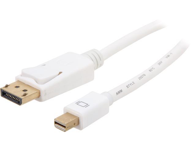 VCOM VC-DP/MINI 6.6 ft. Mini DisplayPort M to DisplayPort M Cable ...