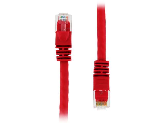 (10 Pack) 14 FT RJ45 CAT5E Molded Ethernet Network Patch Cable - Red - Lifetime Warranty ...