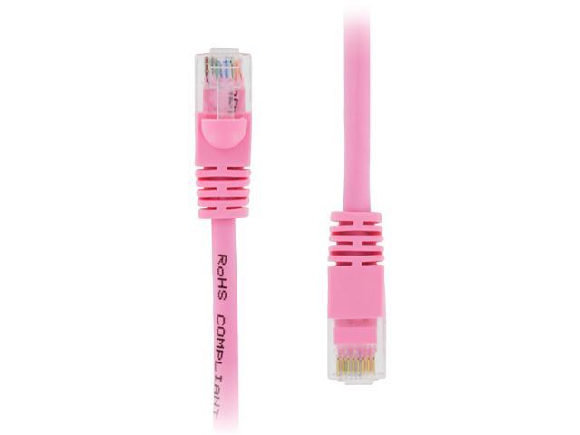 25 FT RJ45 CAT5E Molded Ethernet Network Patch Cable - Pink - Lifetime ...