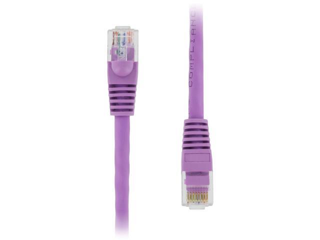 (20 Pack) 4 FT RJ45 CAT5E Molded Ethernet Network Patch Cable - Purple - Lifetime Warranty ...