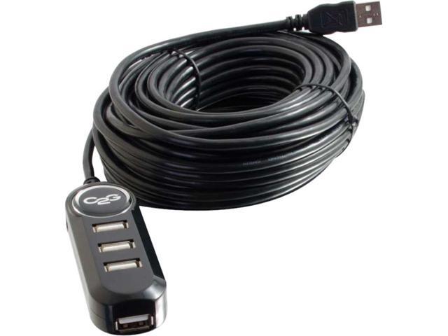 C2G 12m USB 2.0 A Male to A Female 4-Port Active Extension Cable ...