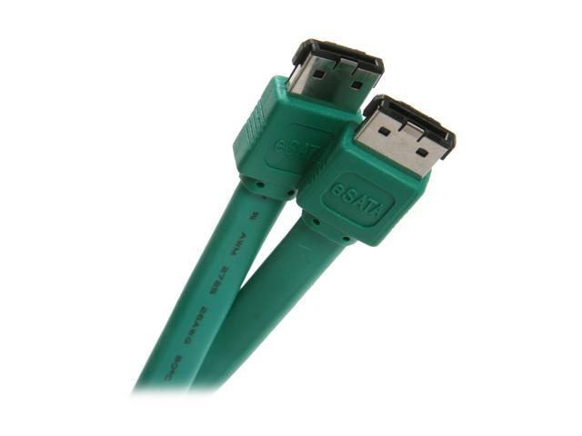 Nippon Labs ESATA-3-GN ESATA Male to ESATA Male Flat Cable – Green ...