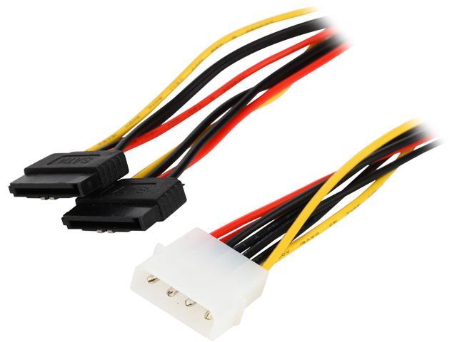 Nippon Labs POW-4PM-SATA-2 1 x Molex 4 Pin Male to 2 x SATA Female ...