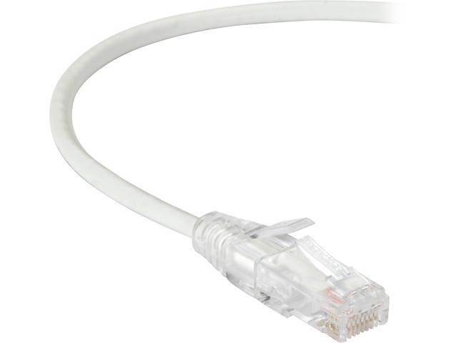 Black Box C6PC28-WH-02 2 ft. Slim-Net Low-Profile 250-MHz Ethernet ...