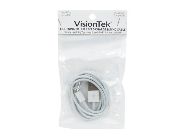 VisionTek 900704 White Lightning to USB White 1 Meter Cable - Newegg.com