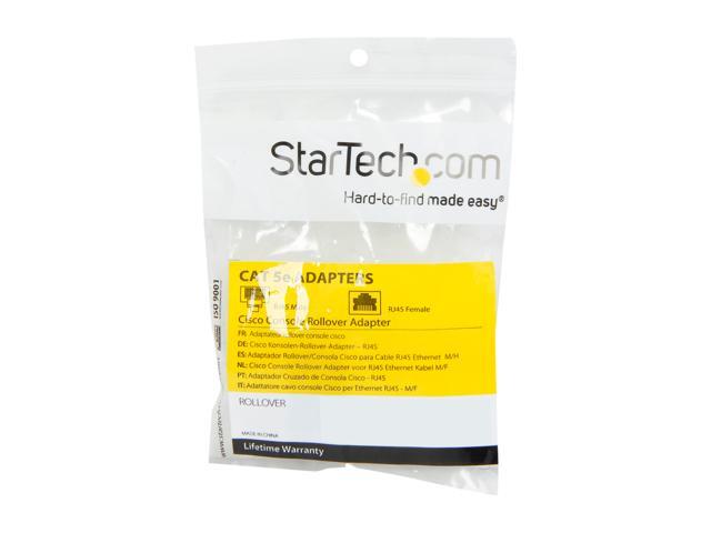 StarTech.com Cisco Console Rollover Adapter for RJ45 Ethernet Cable M/F ...