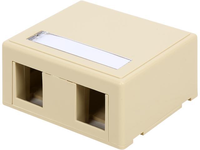 C2G 2-Port Keystone Jack Surface Mount Box - Ivory - Newegg.com