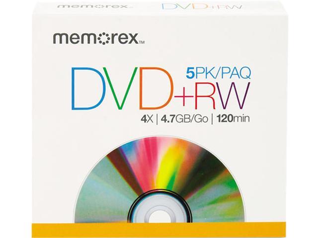 Dvd+Rw Discs, 4.7Gb, 5/Pack - Newegg.com