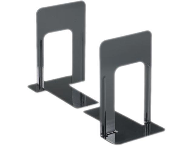 Economy Bookends, Nonskid, 5 7/8 X 8 1/4 X 9, Heavy Gauge Steel, Black ...