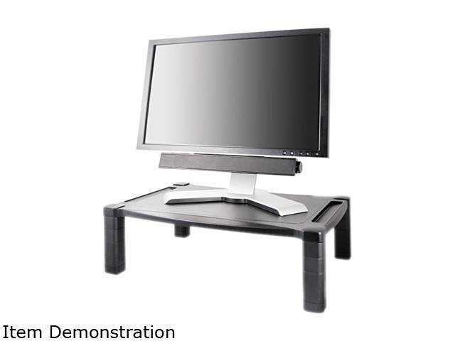 Wide Two-Level Stand, Height-Adjustable, 20 X 13 1/4, Black - Newegg.com