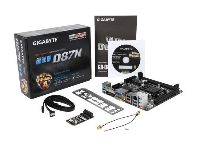 GIGABYTE GA-Q87N LGA 1150 Intel Q87 SATA 6Gb/s USB 3.0 Mini ITX Intel ...