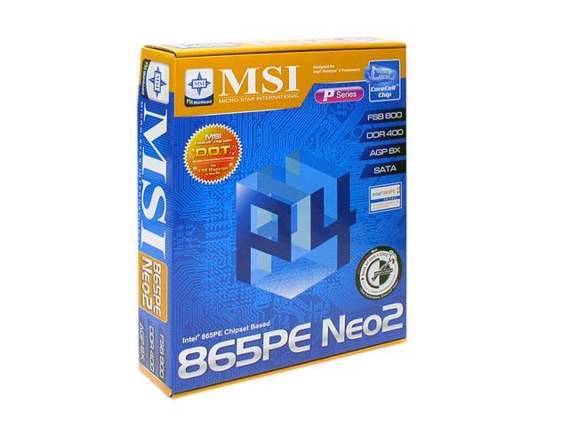 Open Box: MSI 865PE NEO2-PLS Socket 478 ATX Intel Motherboard - Newegg.com