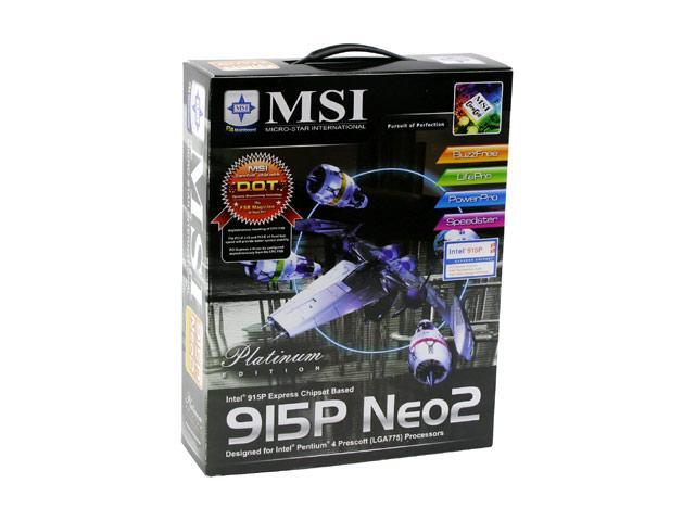 MSI 915 NEO2 PLATINUM LGA 775 ATX Intel Motherboard - Newegg.com