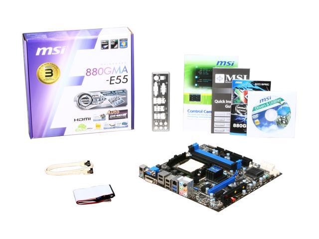 MSI 880GMA-E55 AM3 Micro ATX AMD Motherboard - Newegg.com
