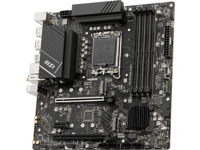 MSI PRO B760M-A WIFI LGA 1700 Intel B750 SATA 6Gb/s DDR5 mATX ...