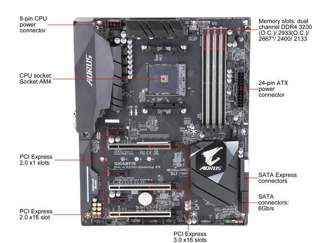 Refurbished: GIGABYTE GA-AX370-Gaming K5 AM4 ATX AMD Motherboard - Newegg.com