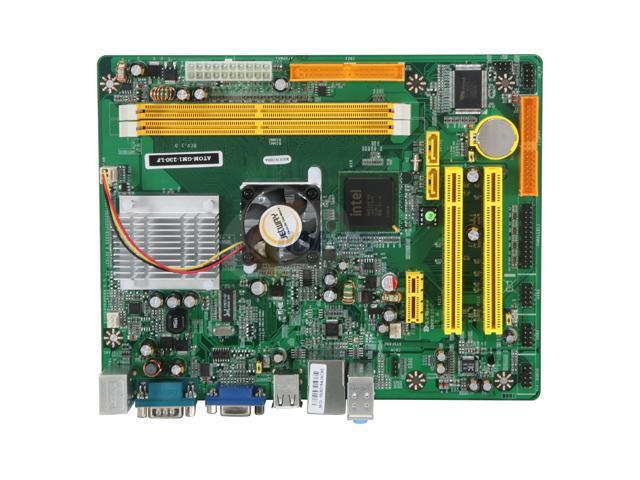 JetWay JATOM-GM1-230-LF Intel Atom 230 Flex ATX Motherboard / CPU Combo ...