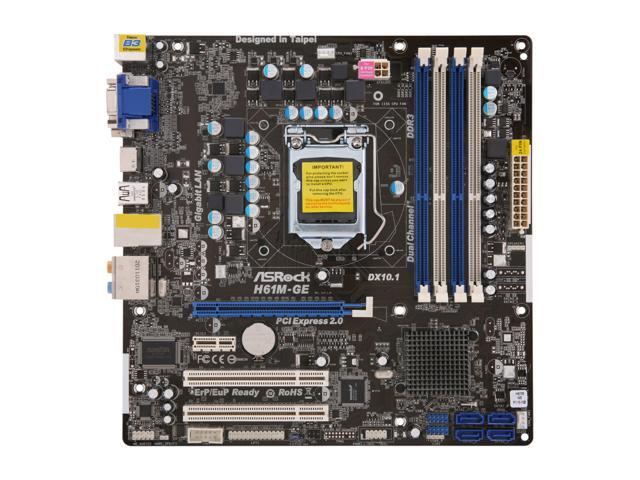 ASRock H61M-GE LGA 1155 Micro ATX Intel Motherboard - Newegg.ca