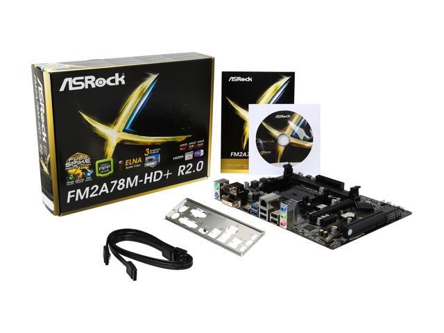 ASRock FM2A78M-HD+ R2.0 FM2+ / FM2 Micro ATX AMD Motherboard - Newegg.com
