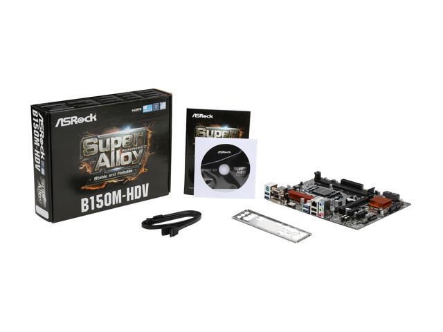 ASRock B150M-HDV LGA 1151 Micro ATX Intel Motherboard - Newegg.ca