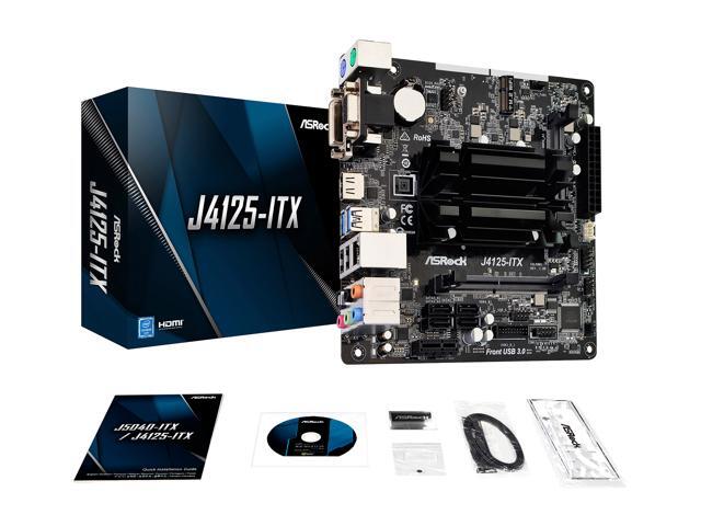 ASRock J4125-ITX Intel Celeron Quad-Core Processor J4125 (up to 2.7 GHz ...