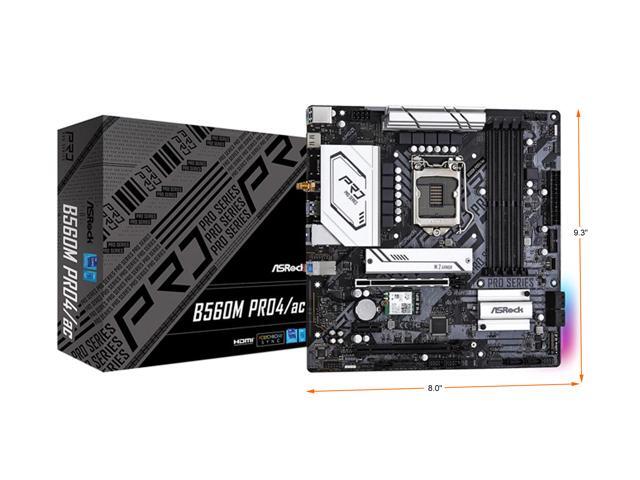 ASRock B560M PRO4/AC+ LGA 1200 Micro ATX Intel Motherboard - Newegg.ca