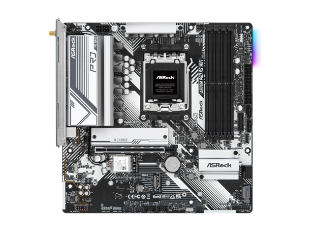 ASROCK Pro Series A620M PRO RS WIFI DDR5 AM5 Ryzen 7000 Micro ATX SATA3 ...