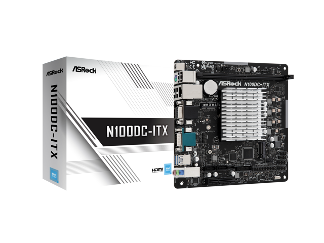 Asrock N100dc Itx Intel Quad Core Processor N100 Up To 3 4 Ghz Ddr4 2 Sata3 Supports Intel