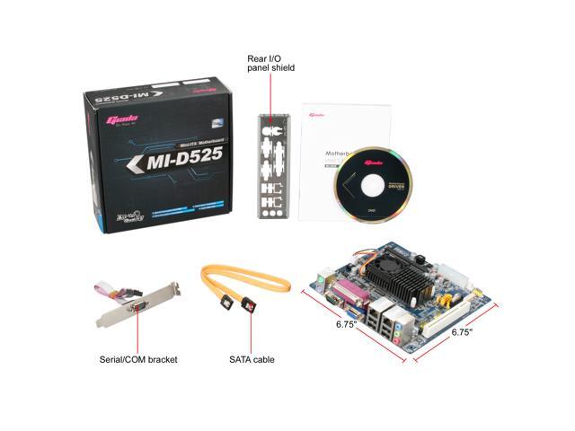 Giada MI-D525-01 Intel Atom D525 1.8G Dual Core NM10 Dual LAN PCI+ ...
