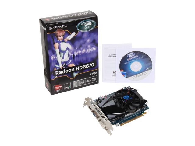 SAPPHIRE Radeon HD 6670 1GB 128-bit DDR3 PCI Express 2.1 x16 HDCP Ready Video Card ( 100326DDR3L ...