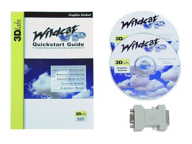 3Dlabs Visual Processing Units 01-000064 64MB DDR AGP Workstation Video ...