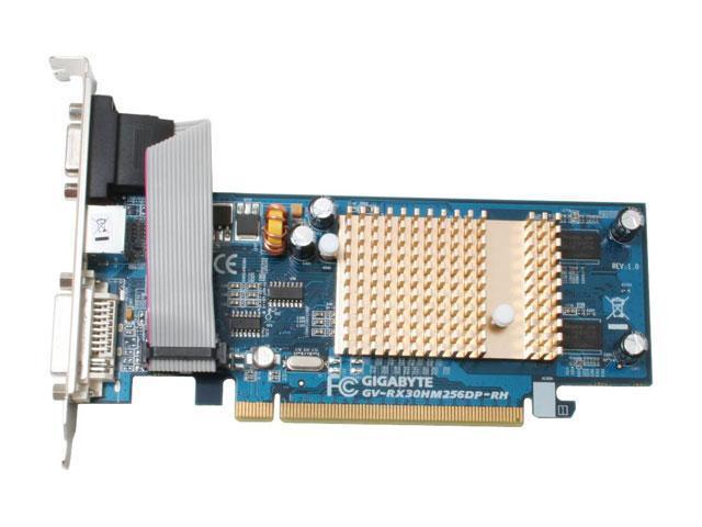 GIGABYTE Radeon X300SE HyperMemory Graphics Card GV-RX30HM256DP-RH ...