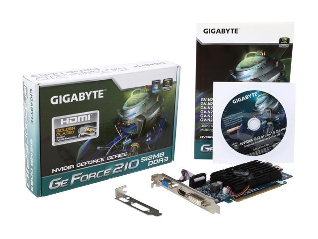 Refurbished: GIGABYTE GeForce 210 Video Card GV-N210D3-512I - Newegg.com