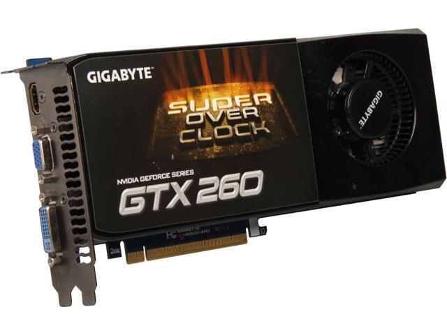 Refurbished: GIGABYTE GeForce GTX 260 Graphics Card GV-N26SO-896I ...