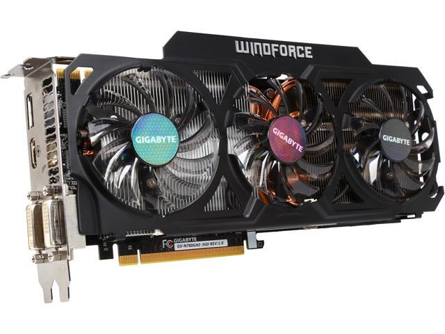 Refurbished: GIGABYTE GeForce GTX 780 Graphics Card GV-N780GHZ-3GD ...