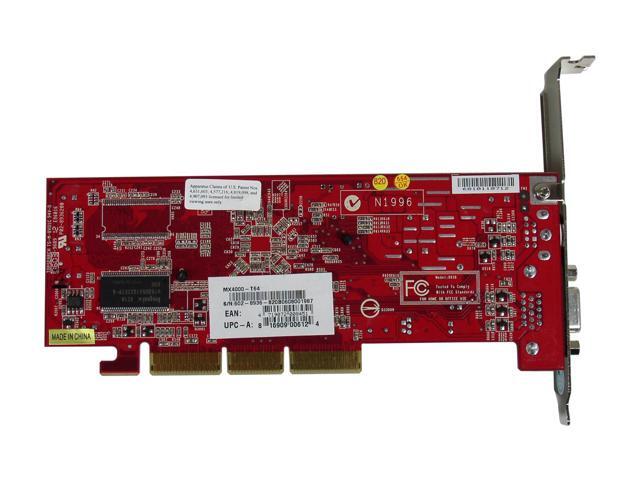 MSI MX4000-T64 GeForce MX4000 64MB 32-bit DDR AGP 2X/4X Video Card ...