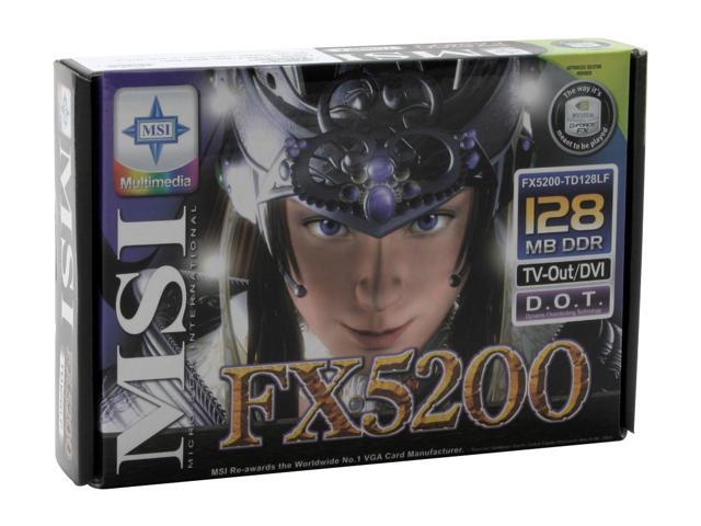 MSI GeForce FX 5200 Video Card FX5200-TD128LF - Newegg.com