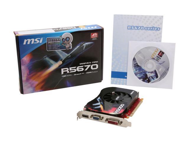 MSI Radeon HD 5670 Video Card R5670-MD1GD3 - Newegg.com